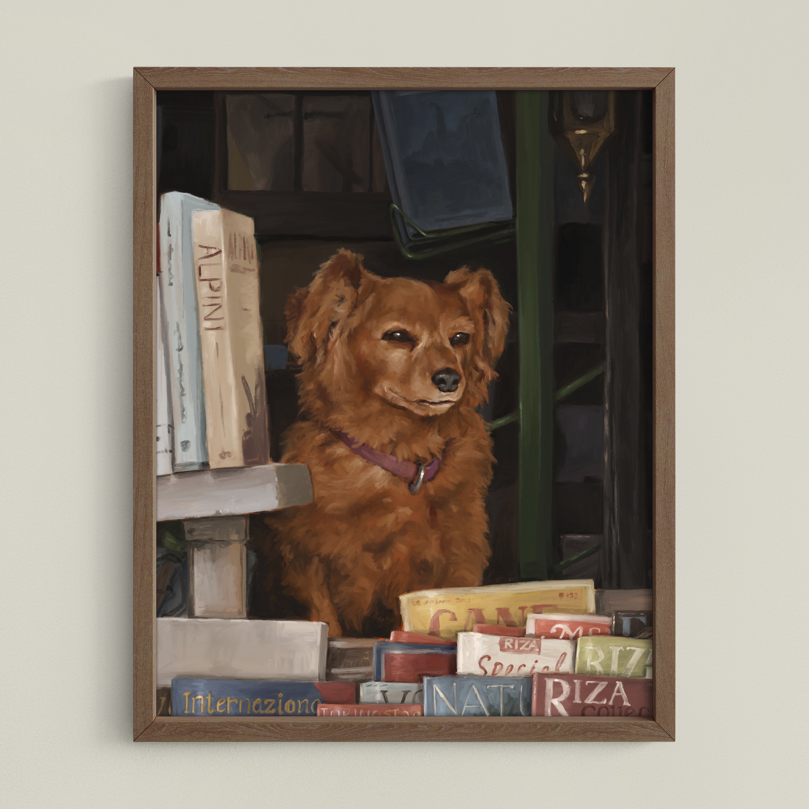 Italian Newsstand Dog Art Print – The Ugly Cat Studio – Artwork by ...