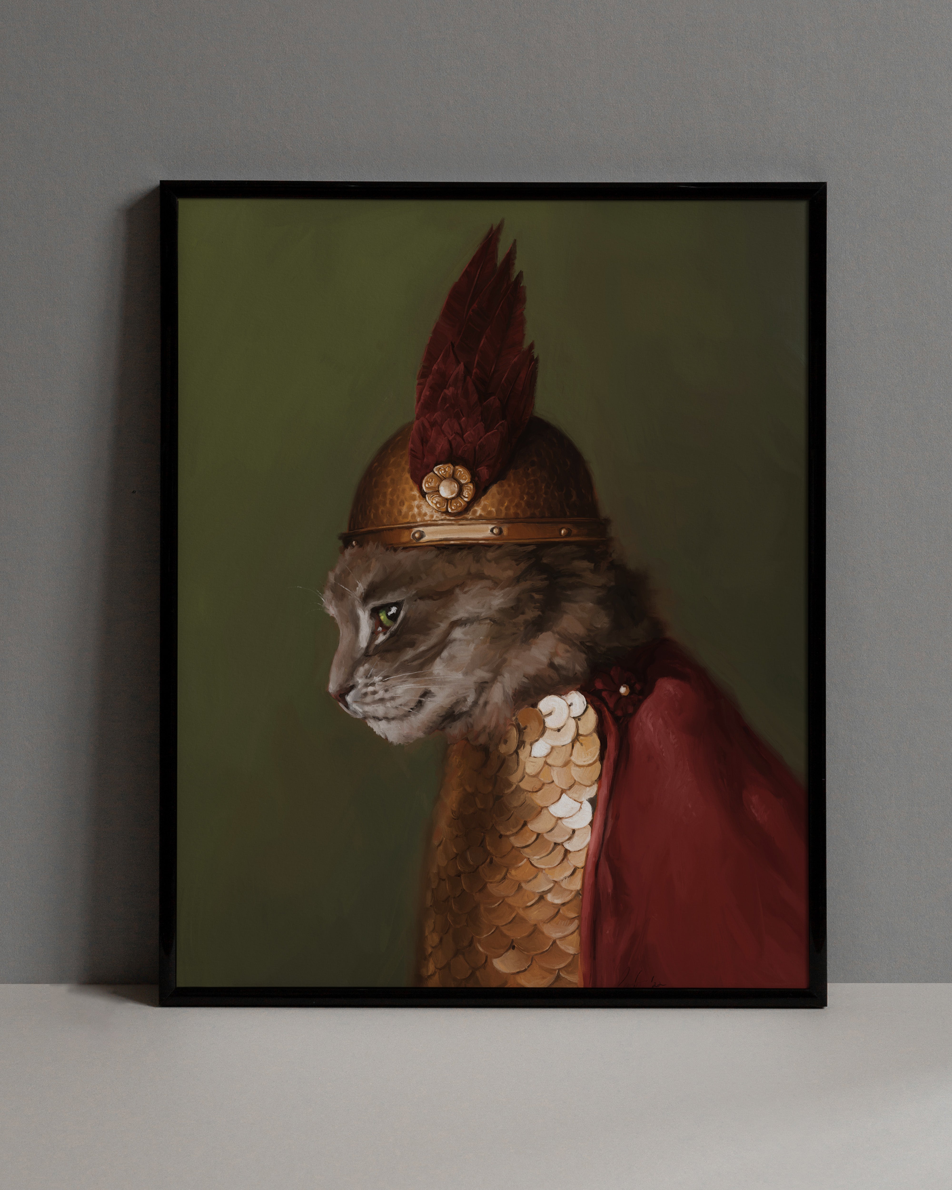 Viking Valkyrie Cat Fine Art Giclée Print – Art Print – The Ugly Cat Studio