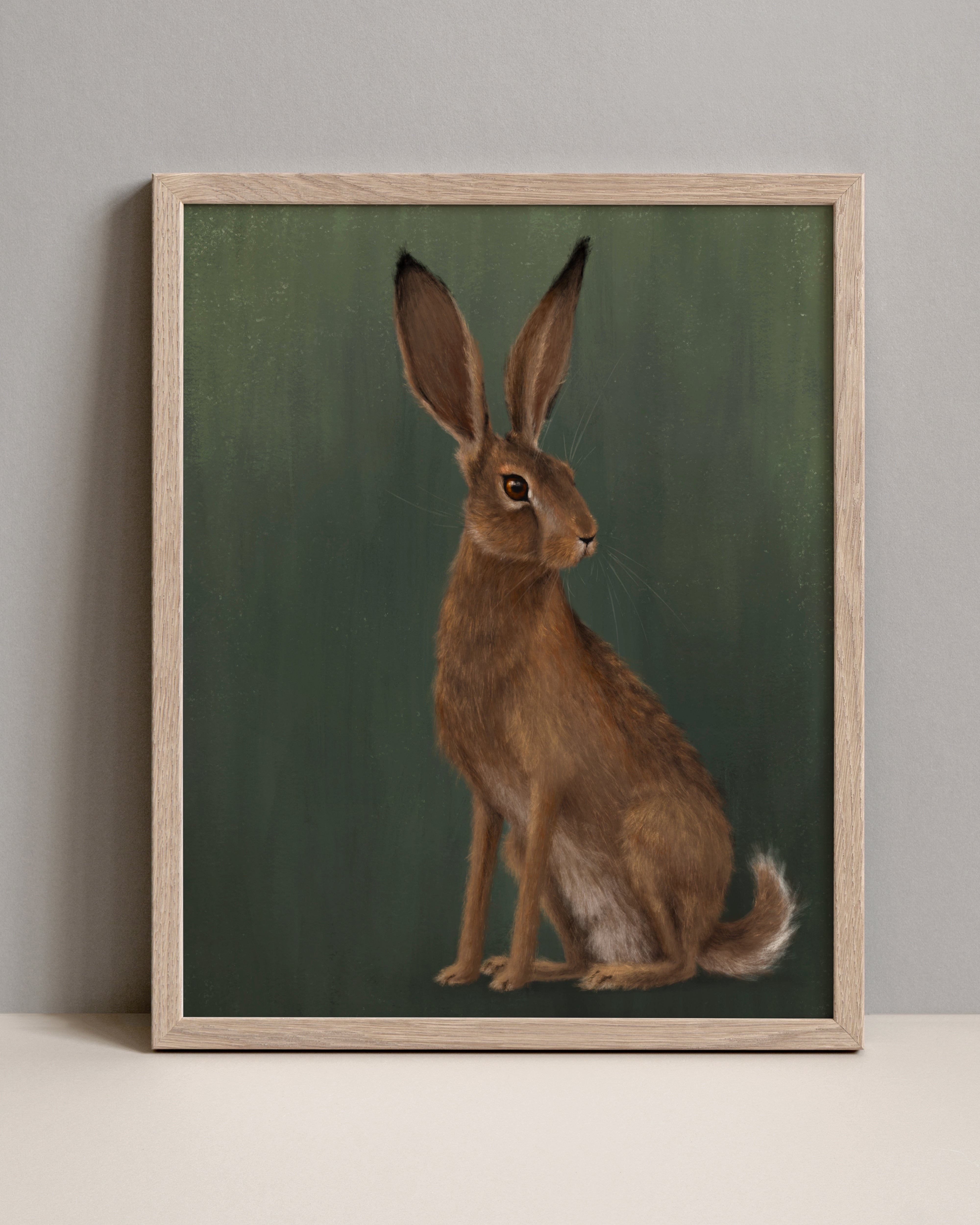 Woodland Hare Fine Art Print - Light Green Edition – Fine Art Prints ...