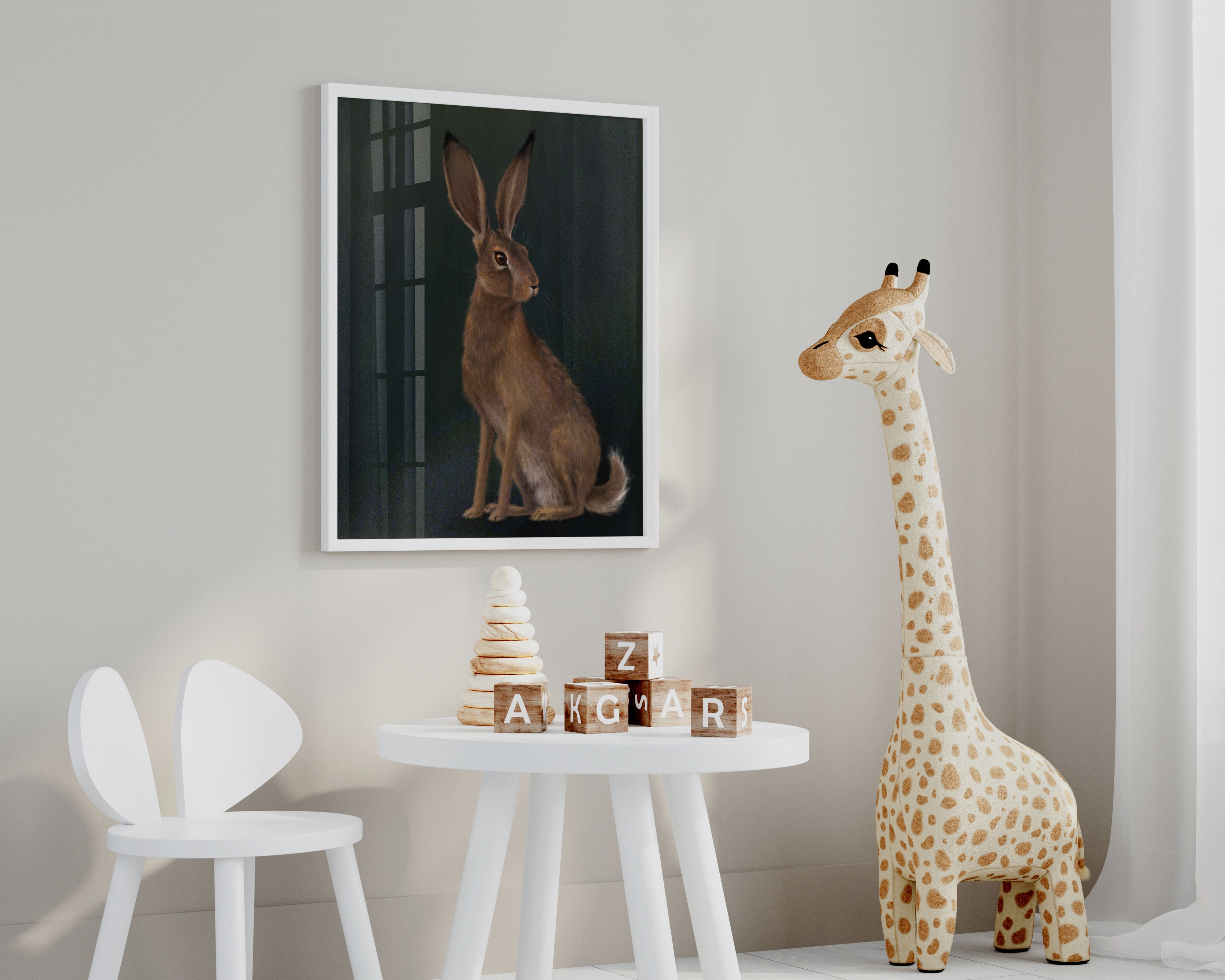 Woodland Hare Fine Art Poster Print – Fine Art Prints - Wall Decor by ...