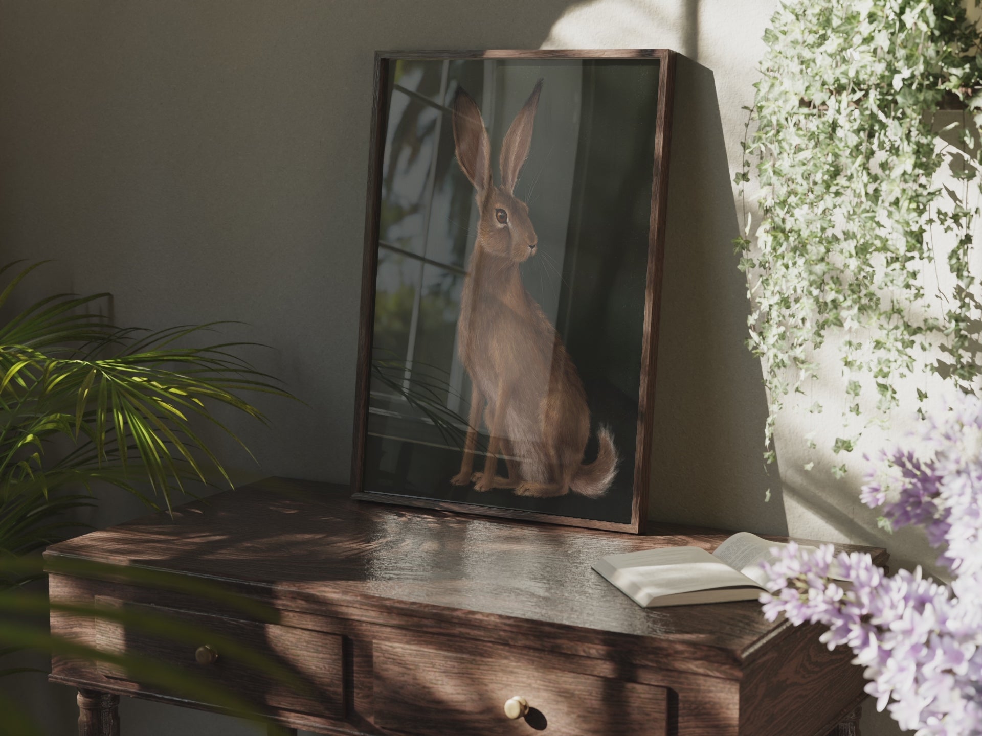 Woodland Hare Fine Art Poster Print – Fine Art Prints - Wall Decor by ...